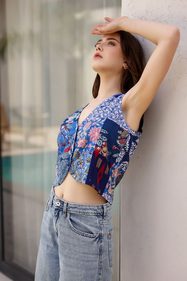 Rosa - Upcycled Vest – Alter Ego India